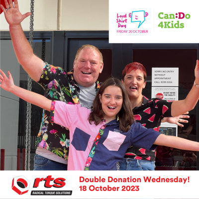 Get your Loud Shirt Day donation doubled on 18 October! - Can:Do 4Kids